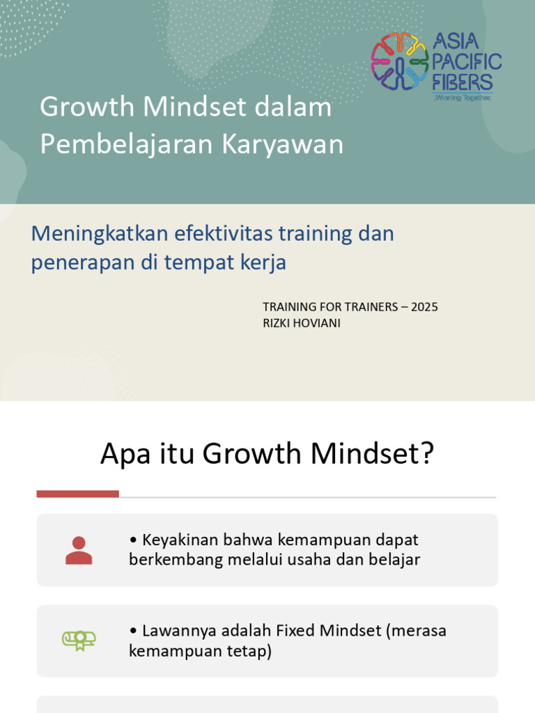 Growth Mindset Training With Notes | PDF