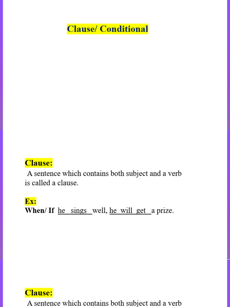 Clause | PDF | Clause | Language Mechanics