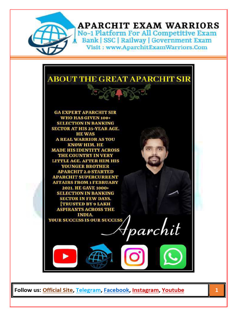 694263974b059 Aparchit December 1st Week English Best 350+ Mcqs | PDF ...