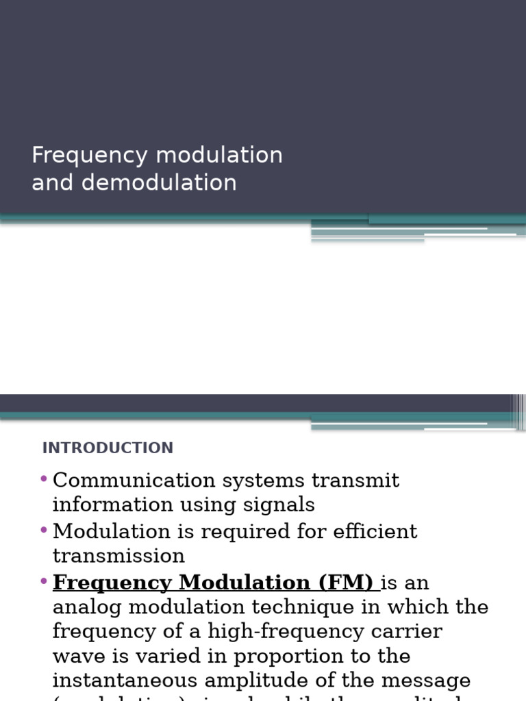 Frequency modulation | PDF | Frequency Modulation | Electronics