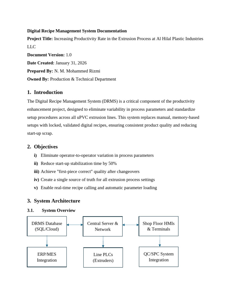 Digital Recipe Management System Guide | PDF | Programmable Logic ...