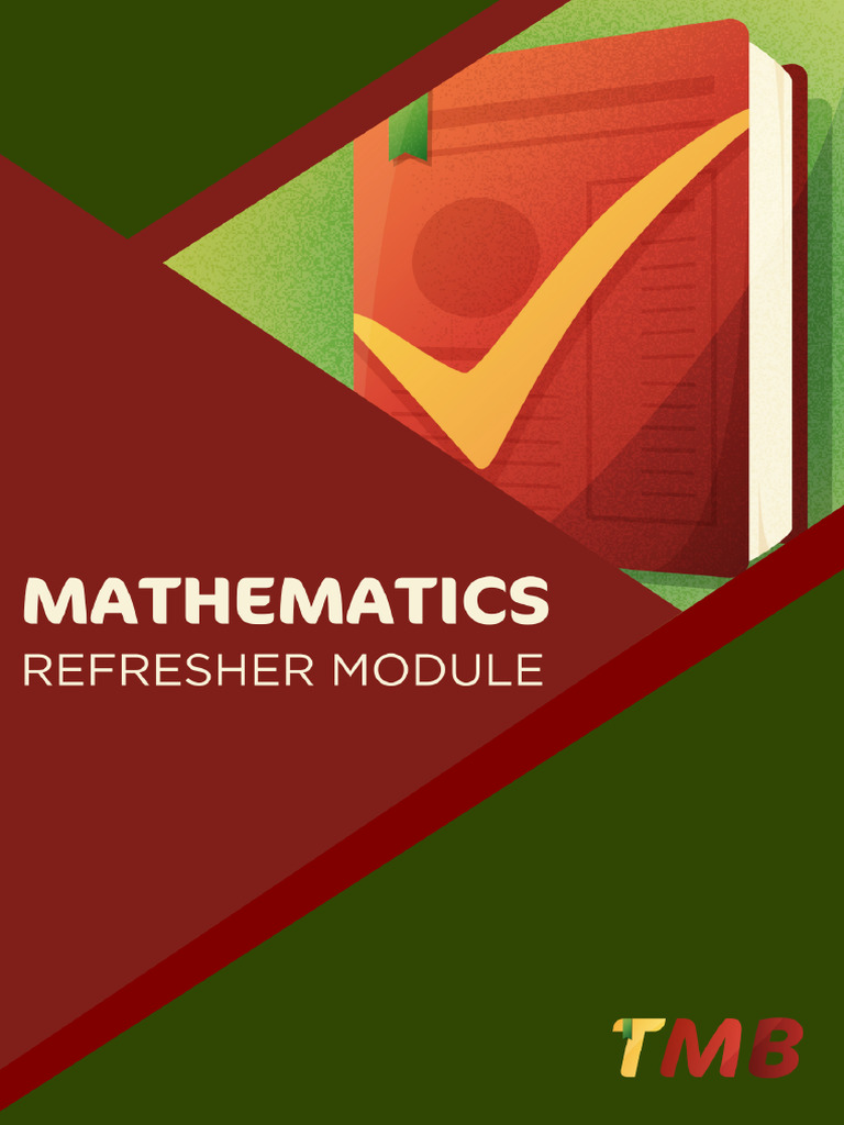 TMB Mathematics Module Refresher 2023 | PDF | Area | Set (Mathematics)
