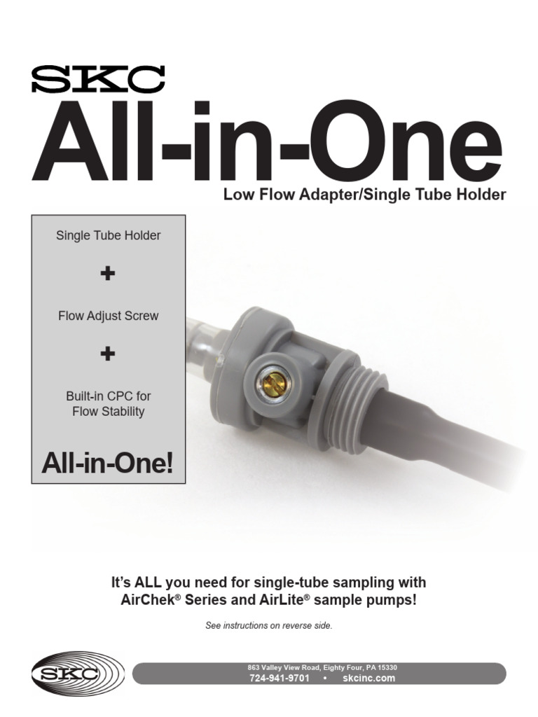 All in One Low Flow Adaptor Form 38035 Rev 220330 | PDF | Pump | Valve