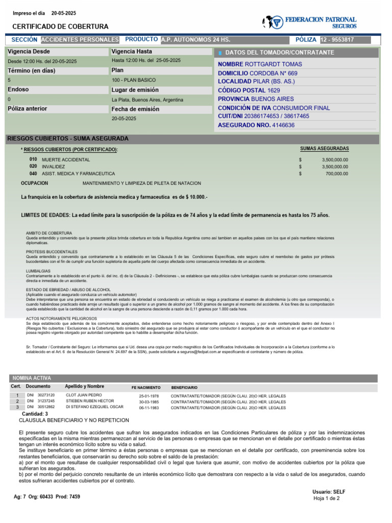 Tomi 2 | PDF | Póliza de seguros | Seguro