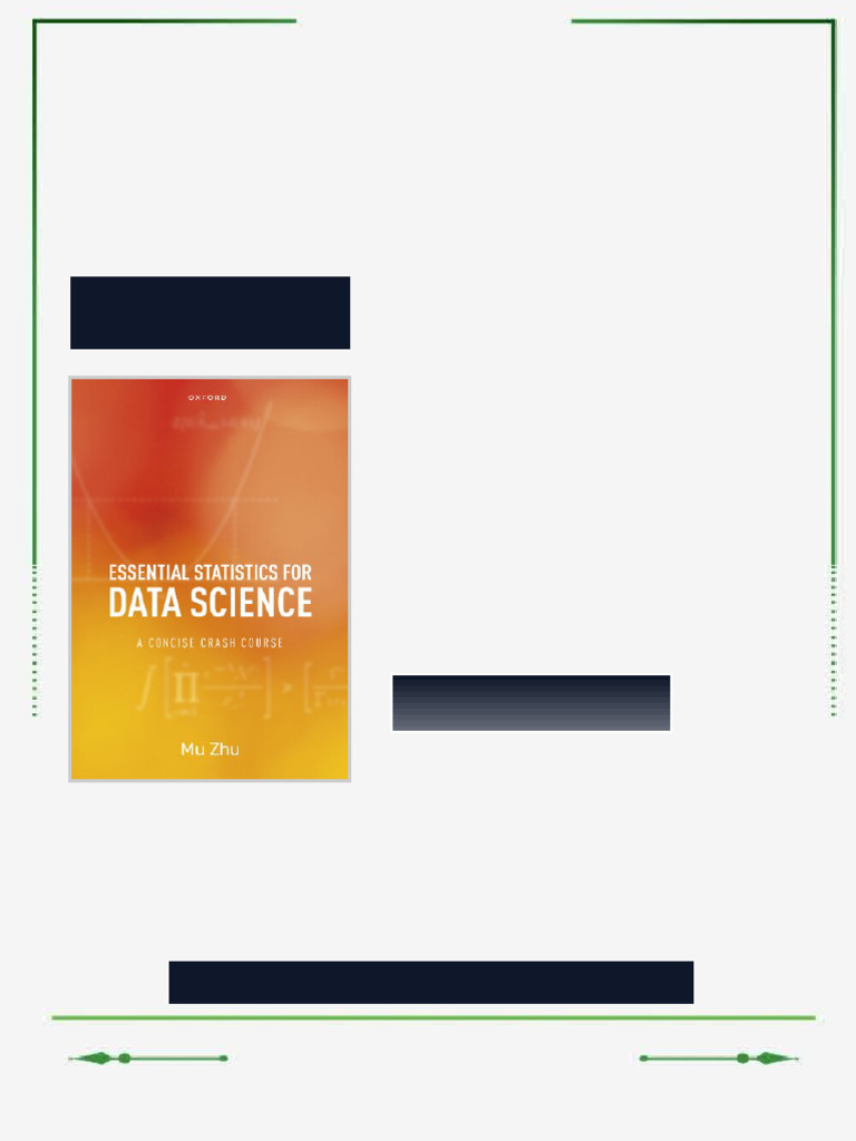 Essential Statistics for Data Science: A Concise Crash Course Mu Zhu eBook academic pdf edition ...