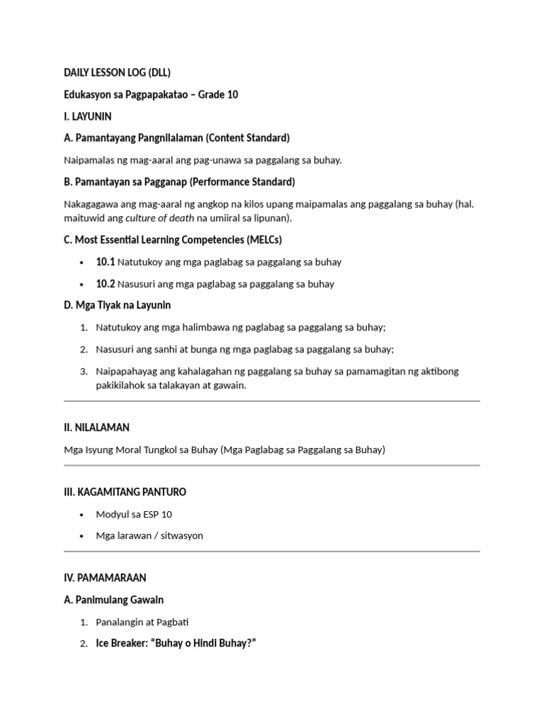 Esp Week 3 10.1-2 Copy Jan 5-9 | PDF