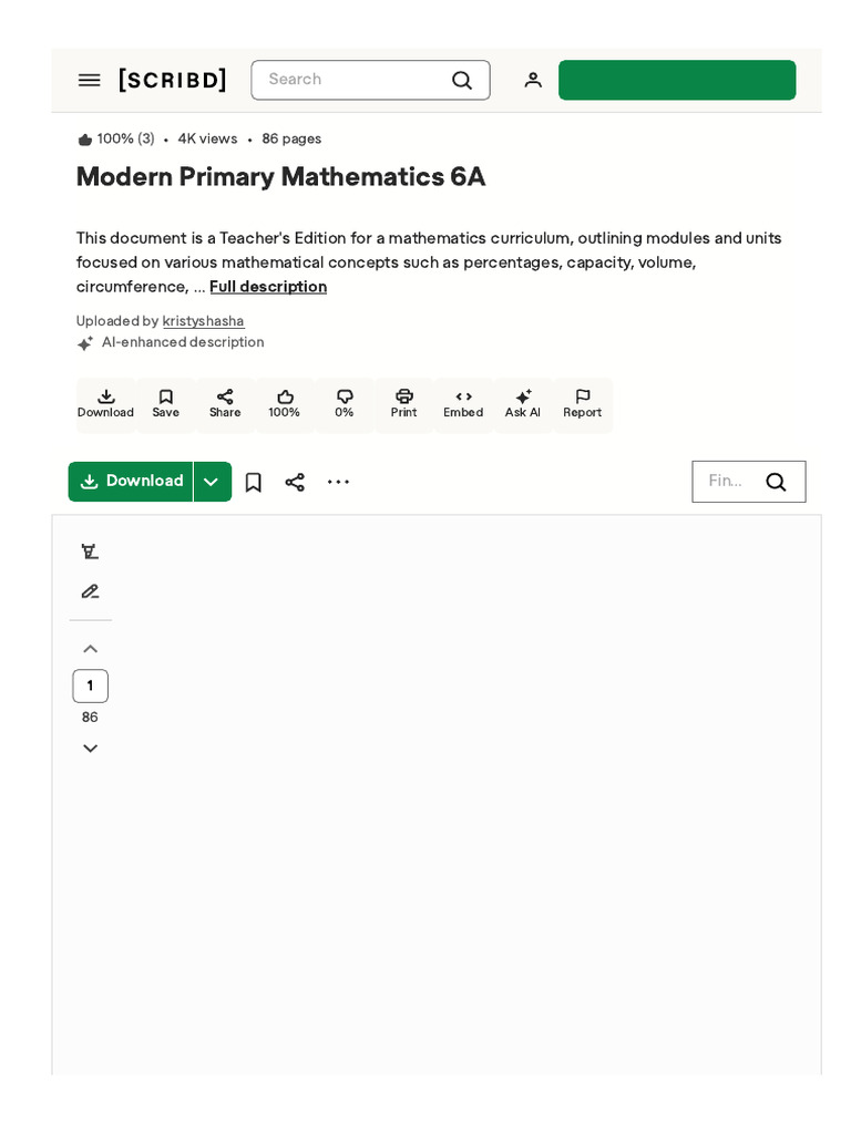 www.scribd.comdocument867409809Modern-Primary-Mathematics-6A | PDF