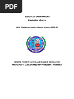 BA First Year Exam Scheme 2025-26 | PDF