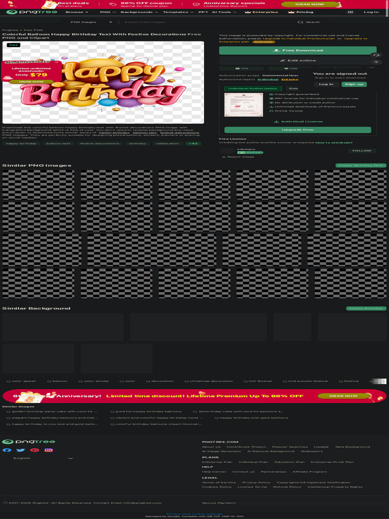 Colorful Balloon Happy Birthday Text With Festive Decorations, Happy ...