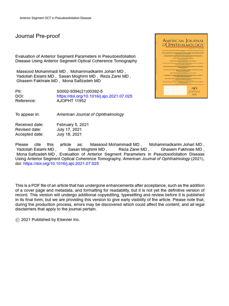 PXF AJO | PDF | Ophthalmology | Human Eye