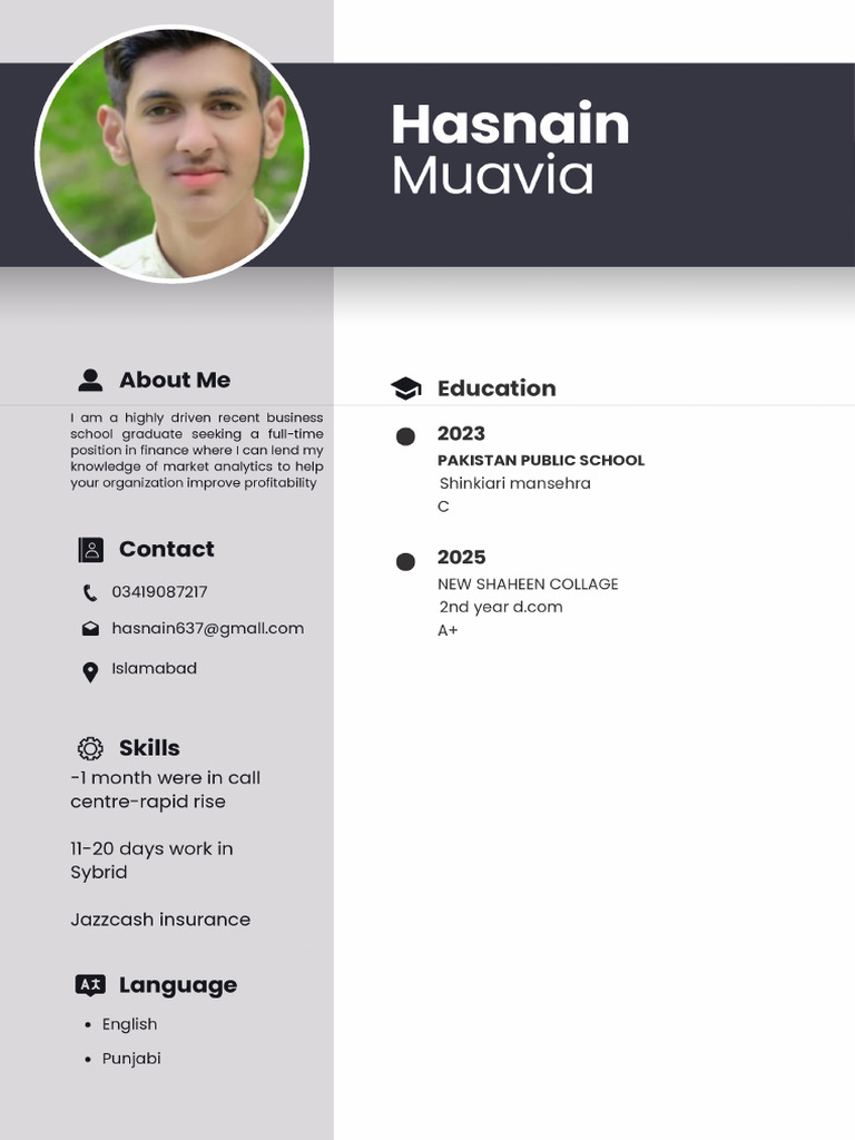 Black and Grey Simple Infographic Resume (2) (1)-1 | PDF