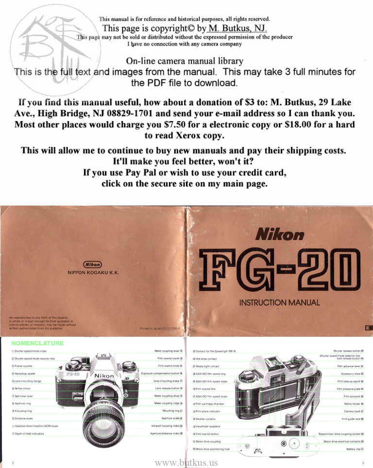 Nikon Fg 20 2page | PDF
