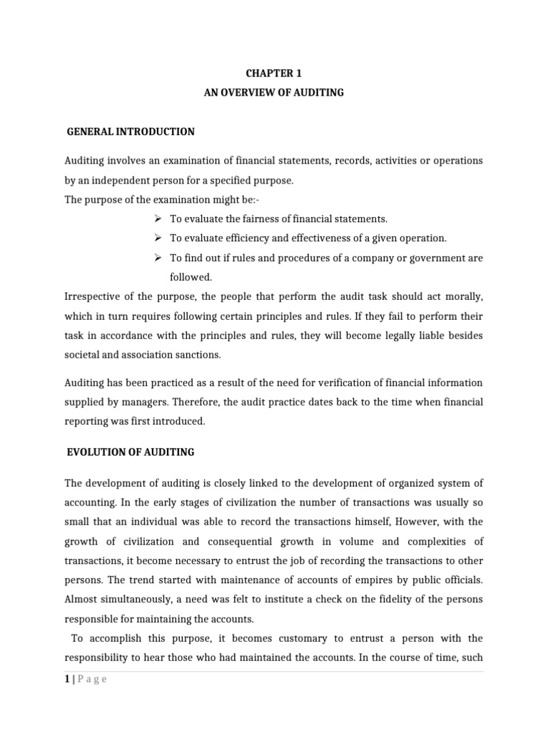 CHAPTER 1 | PDF | Audit | Accounting