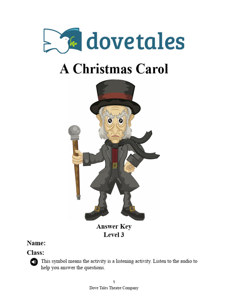 Level 3 - A Christmas Carol - Answer Key.docx | PDF | Ebenezer Scrooge ...
