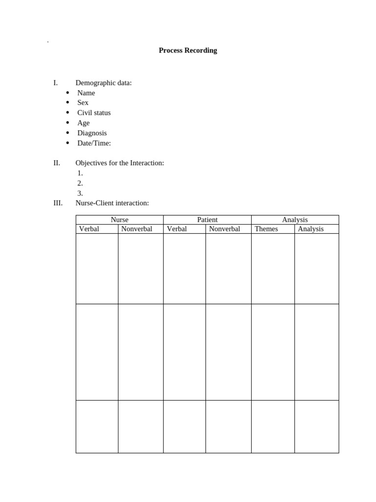 Process Recording | PDF