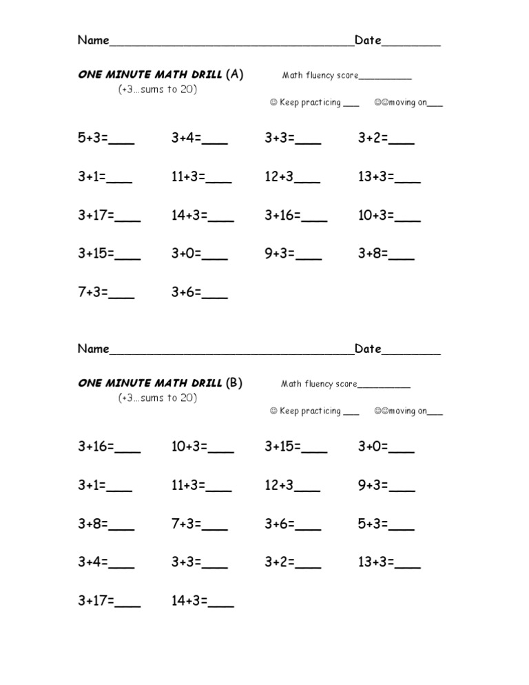 +3 Sums - 20 | PDF