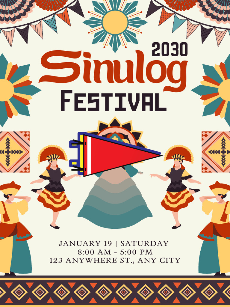Vibrant Illustrative Sinulog Festival Event Poster (8) | PDF