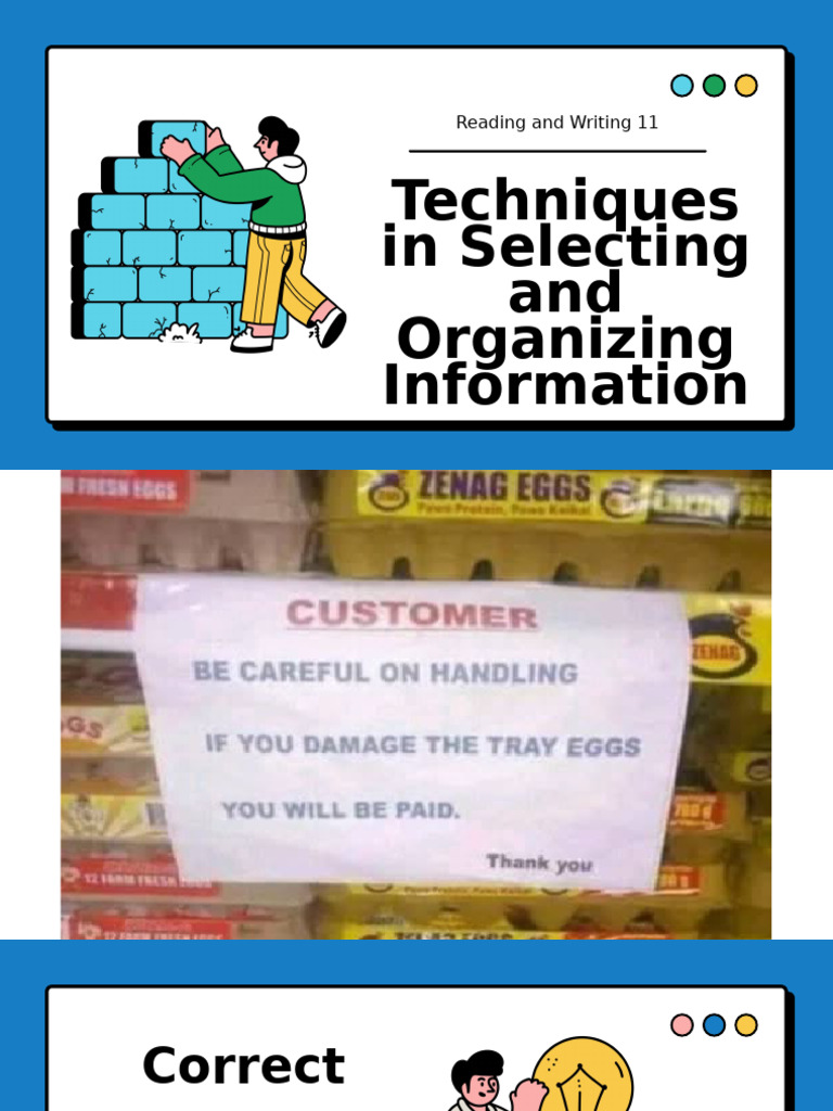 Information Selection and Organization Techniques | PDF | Essays ...