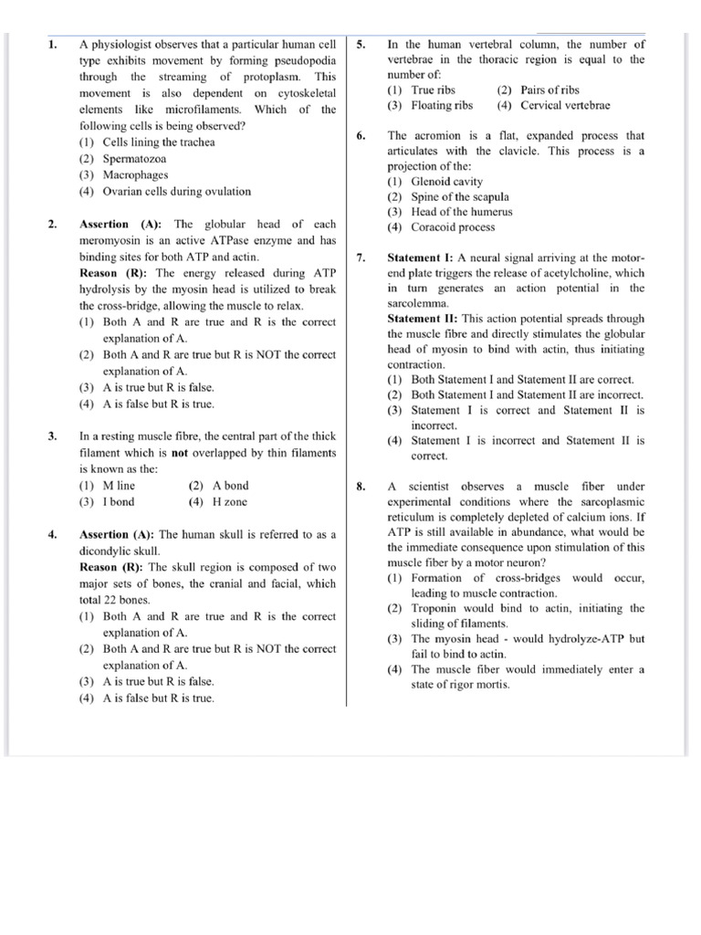 Locomotion Worksheet | PDF
