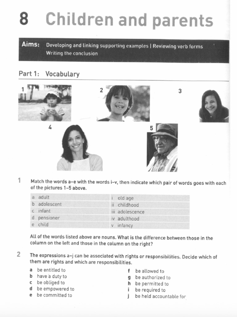 Writing Unit 8 Children and Parents | PDF