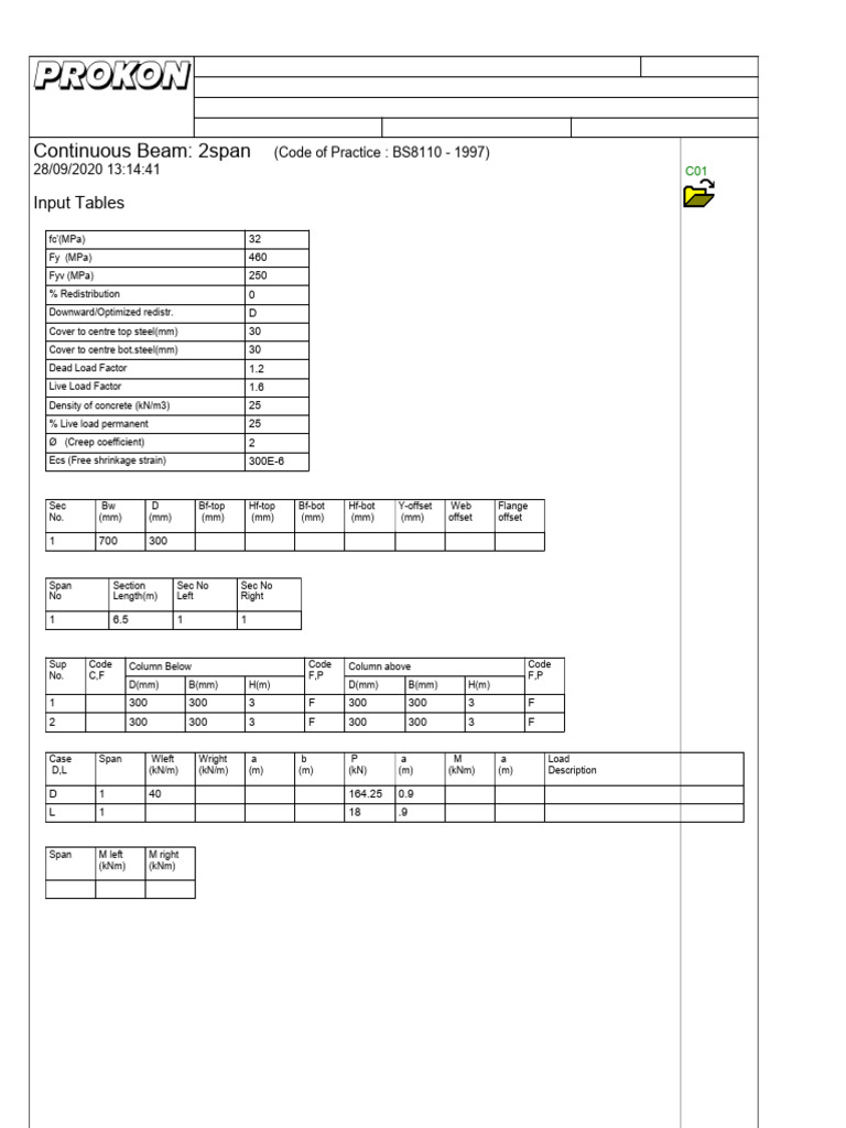 Prokon - HB1 | PDF | Bending | Beam (Structure)
