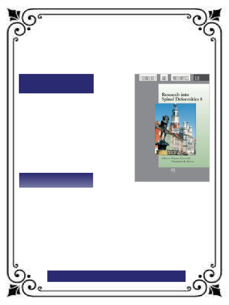 Research into Spinal Deformities 8 1st Edition T. Kotwicki ebook fully ...