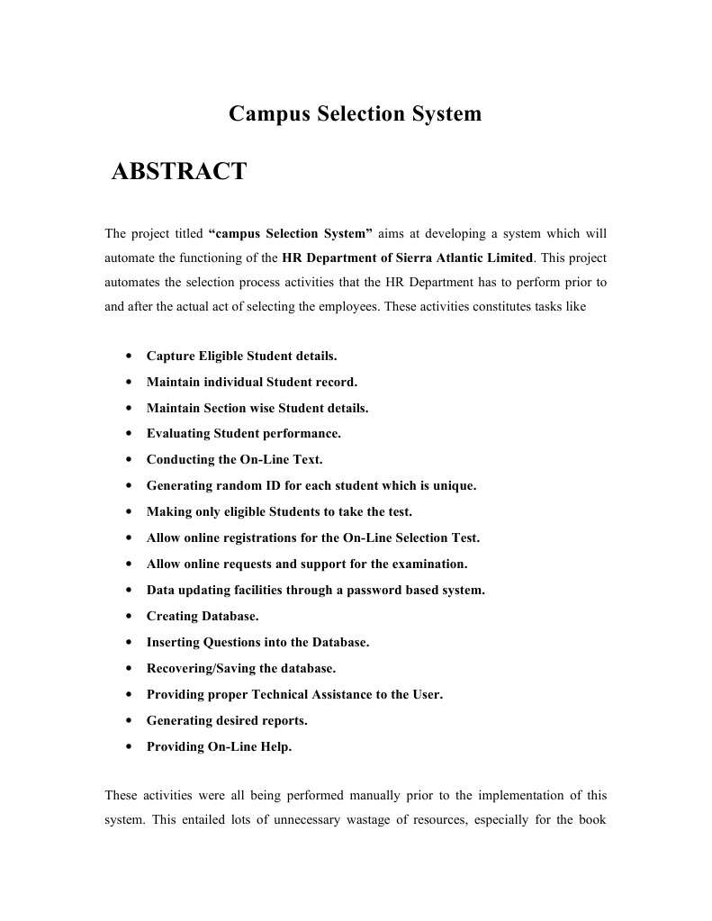 Campus Selection System ABSTRACT | PDF | Graphical User Interfaces | Databases