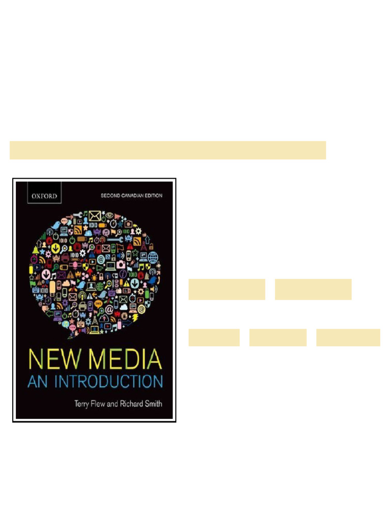 New Media An Introduction 2nd Canadian Edition Terry Flew And Richard ...