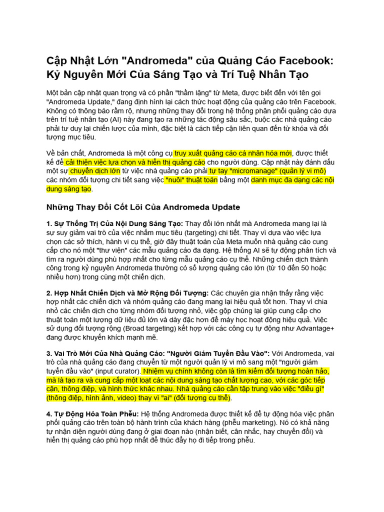 Andromeda Update Meta | PDF