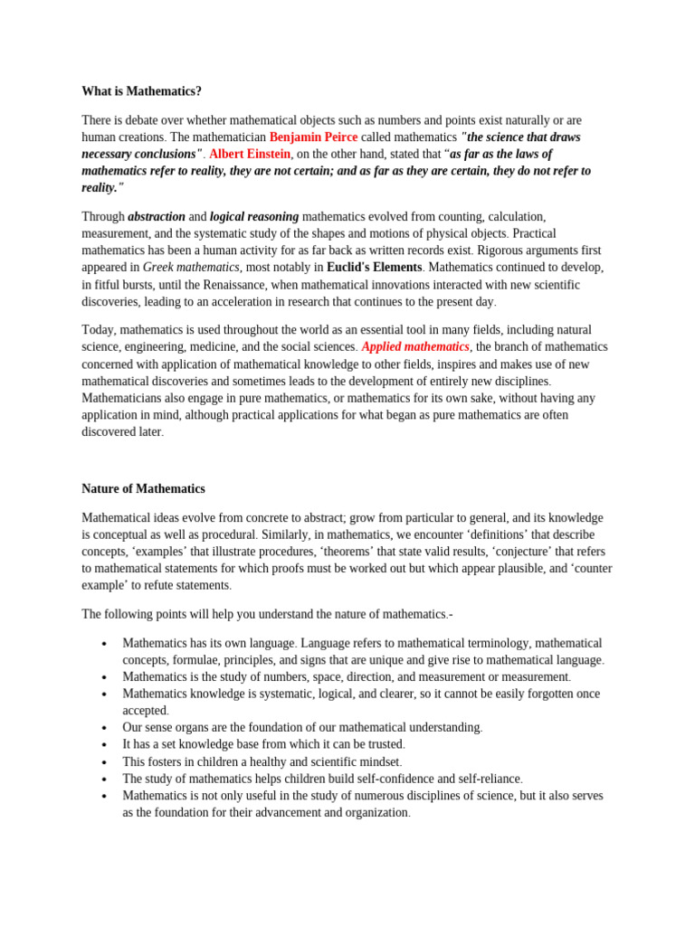 What is Mathematics | PDF | Mathematics | Science