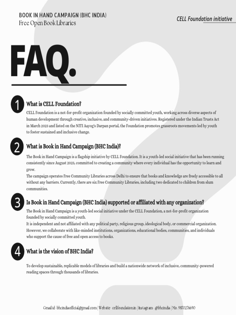 Bhc India Faq | PDF | Libraries | Books