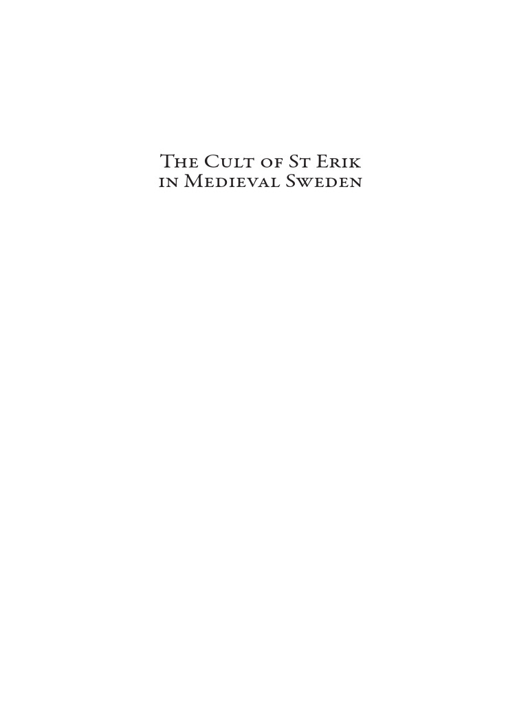 The Cult of St Erik in Medieval Sweden | PDF