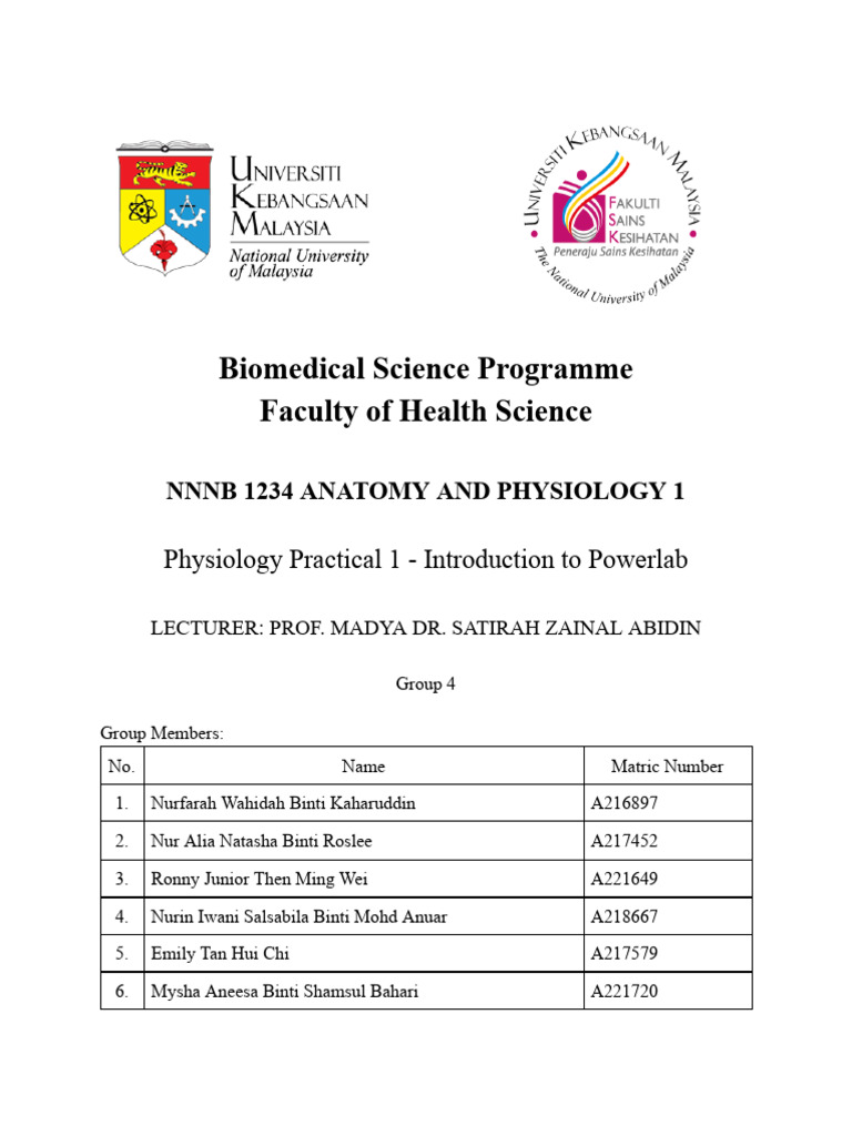 PowerLab Physiology Practical Guide | PDF | Electroencephalography ...