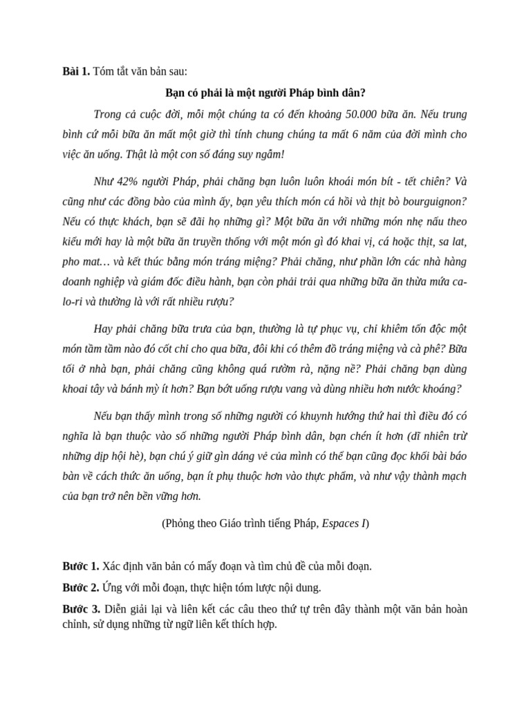 Bai tap - tom tat VB | PDF