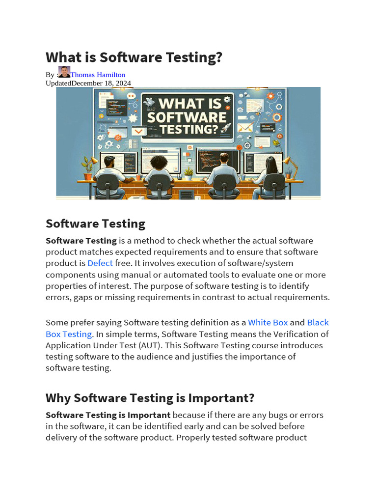 Understanding Software Testing Basics | PDF | Software Testing ...