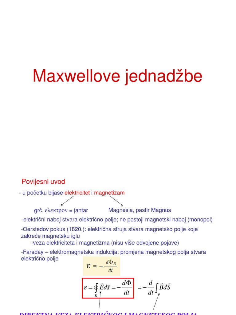 12-Maxwellove Jednadzbe | PDF