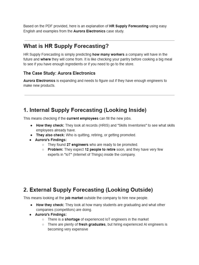 Supply Forecasting | PDF | Recruitment | Business
