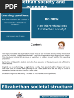 Elizabethan Era Social Class Structure | PDF | Elizabethan Era | Gentry