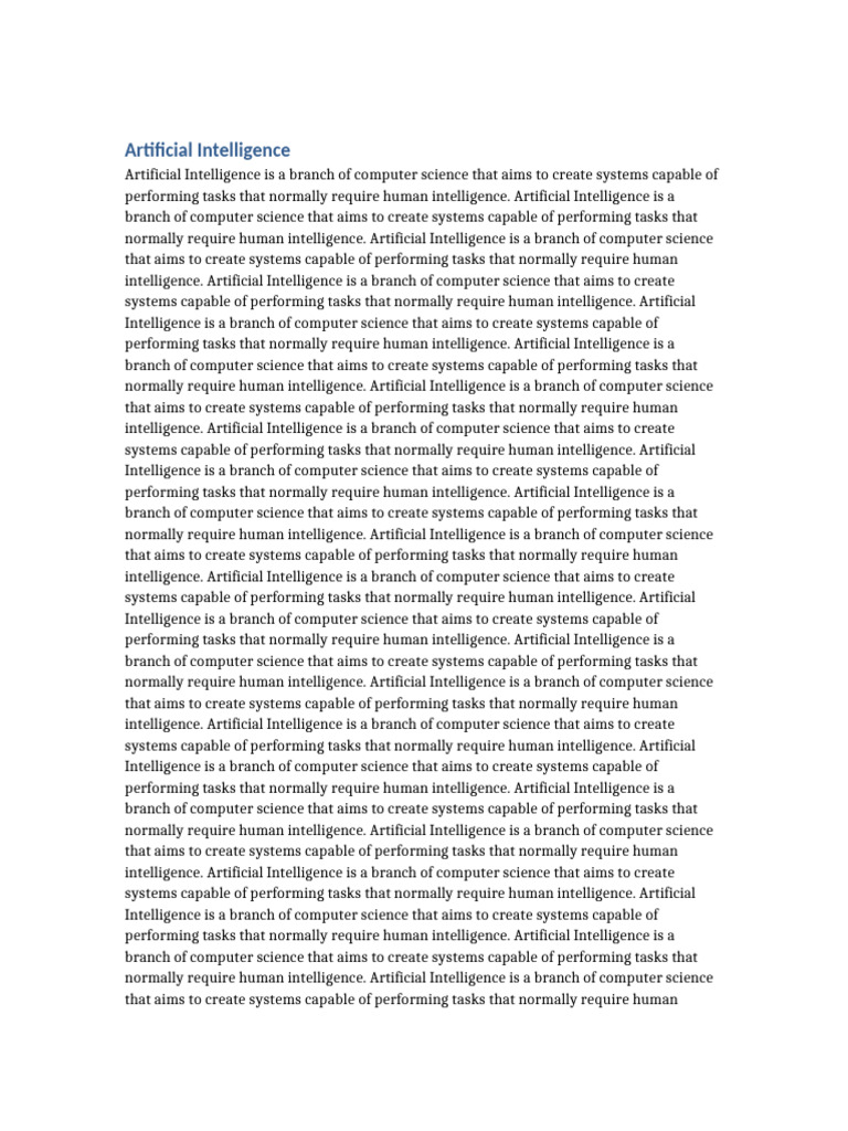 Artificial Intelligence | PDF | Computer Science | Intelligence