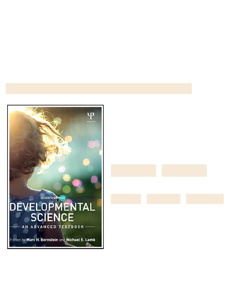 Developmental Science An Advanced Textbook 7th Edition Marc H ...