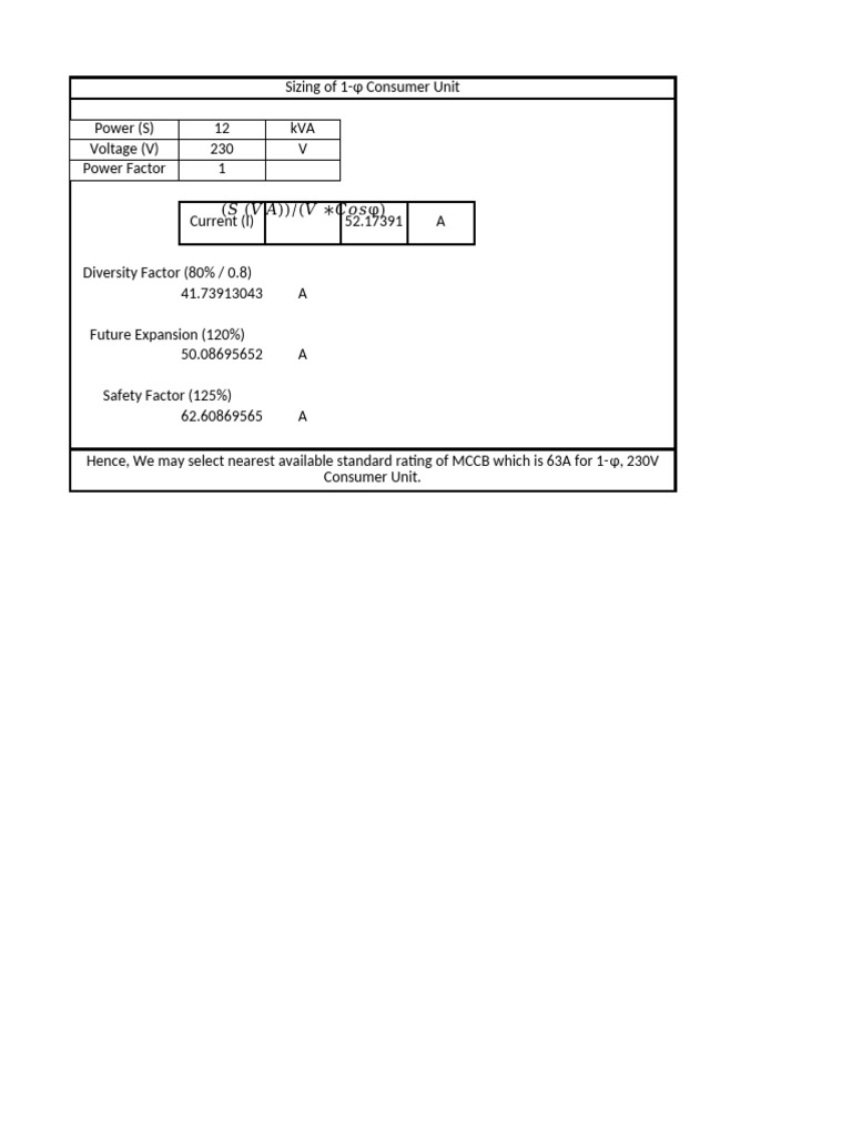 Single Phase Consumer Load | PDF