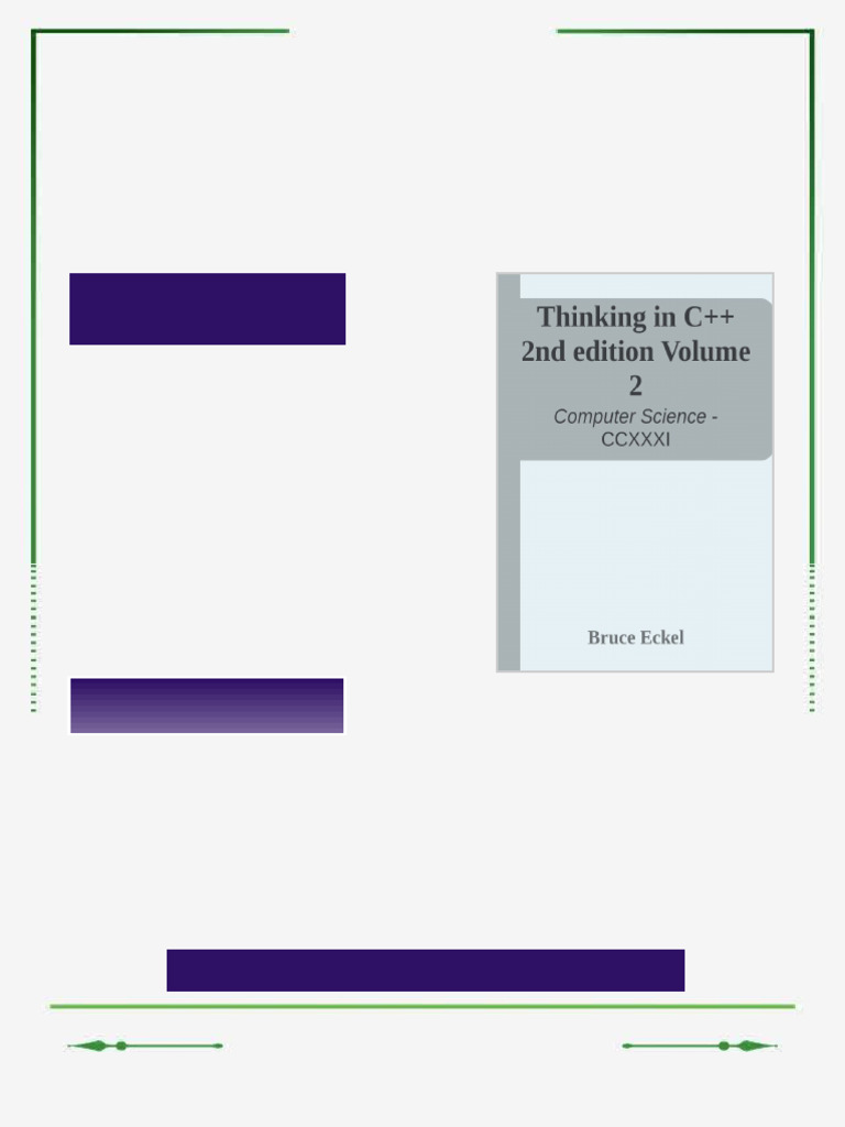 Thinking in C 2nd Edition Volume 2 1st Edition by Bruce Eckel ISBN ...