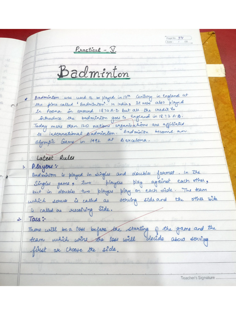 Practical - 2 Badminton | PDF