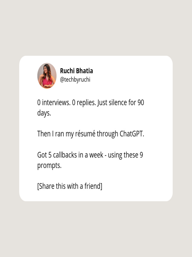 Boost Your Résumé with 9 ChatGPT Prompts | PDF