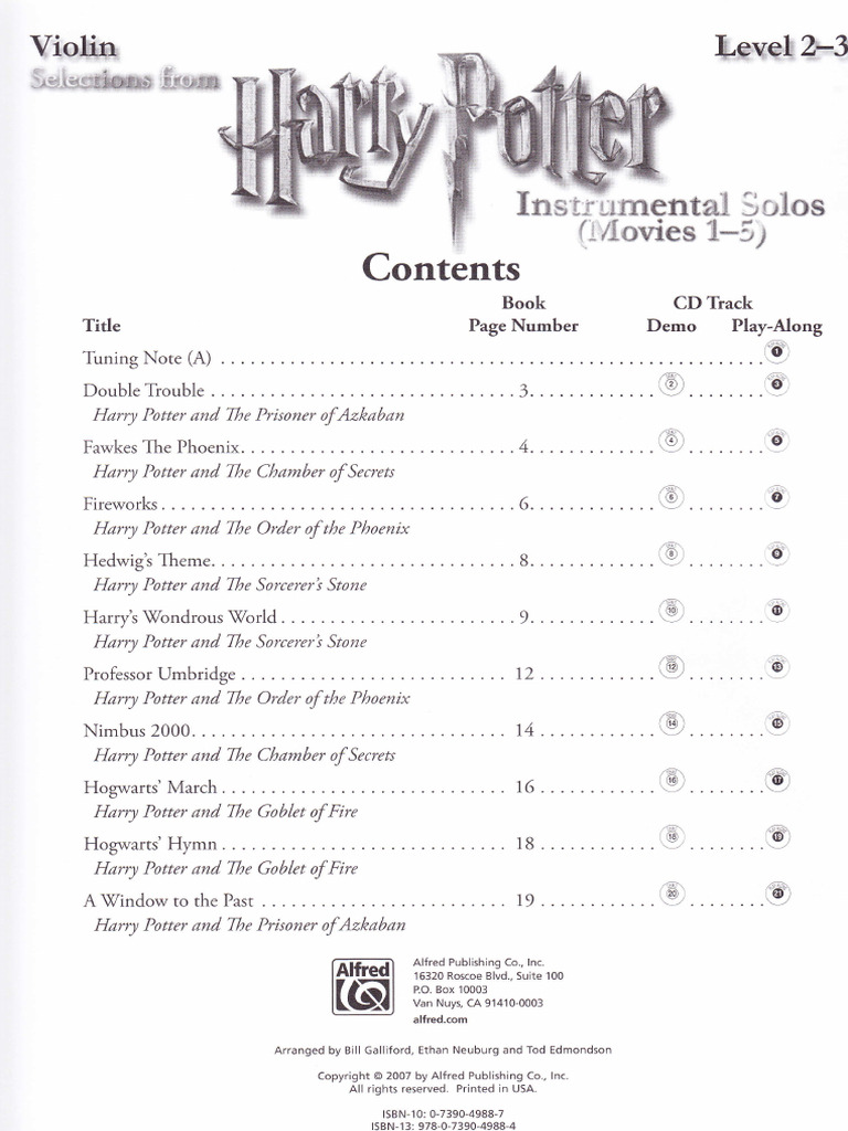 Harry Potter Sheet Music Collection | PDF | Harry Potter