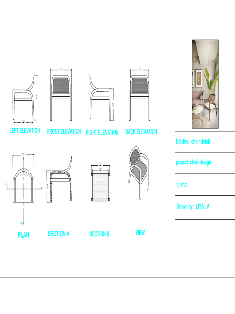 Chair Design Elevation Plans | PDF