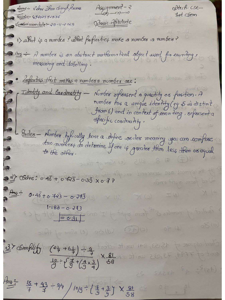 Basic Aptitude 001 Assignment 2 | PDF