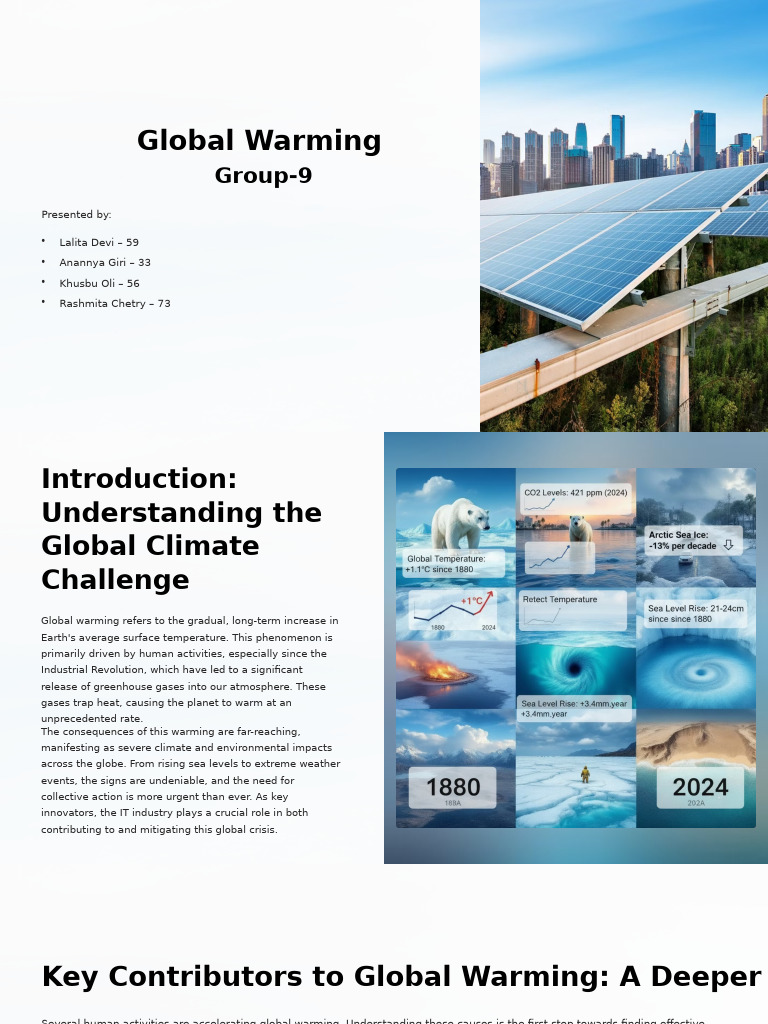 Global-Warming -IT Project ( Group-3) | PDF | Climate Change ...