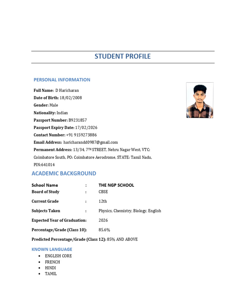 D Hari charan CV - UK | PDF