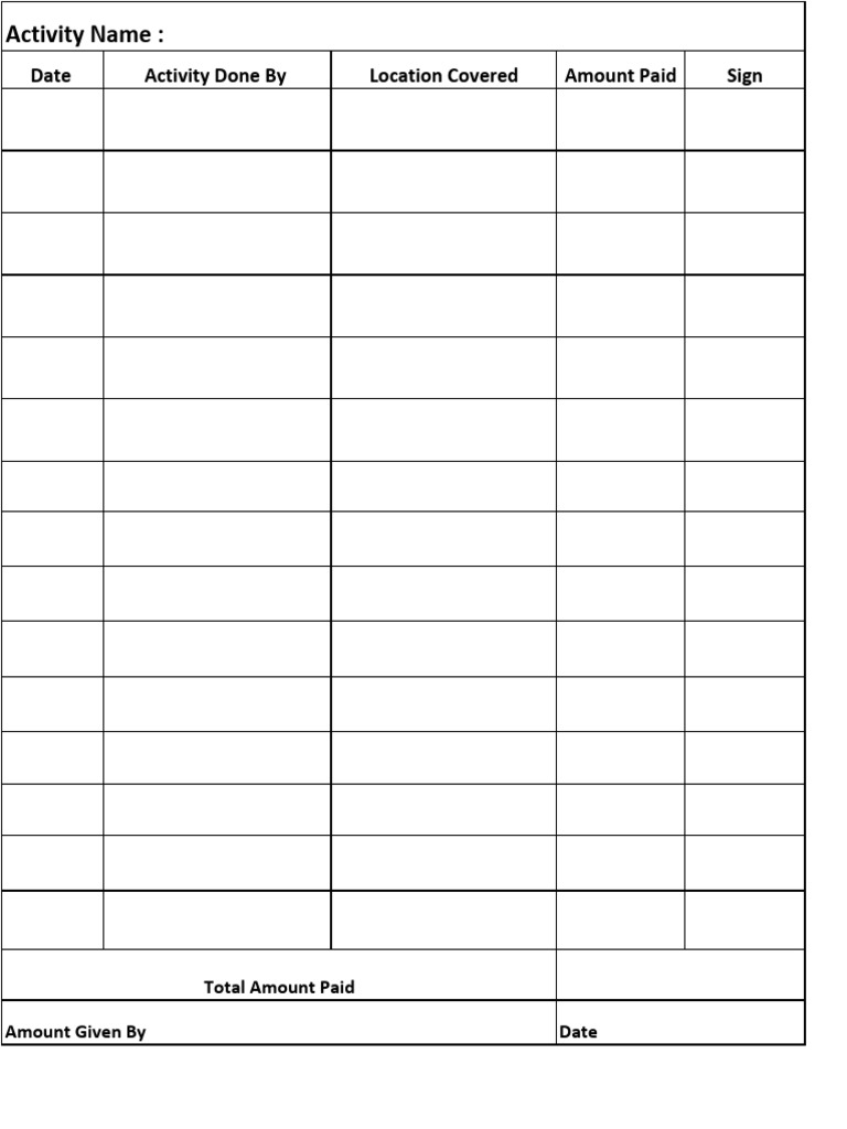 Daily Wagers Format for Pamphlet Distribution Activity | PDF